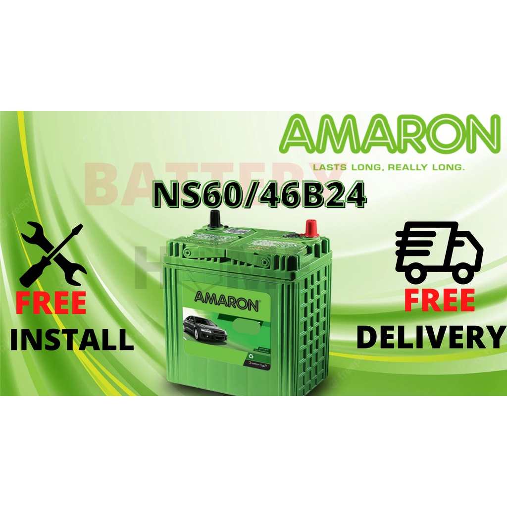 BATTERY AMARON NS60/46B24L/R55B/24LS/RS Car Battery Bateri Kereta -VIOS ...