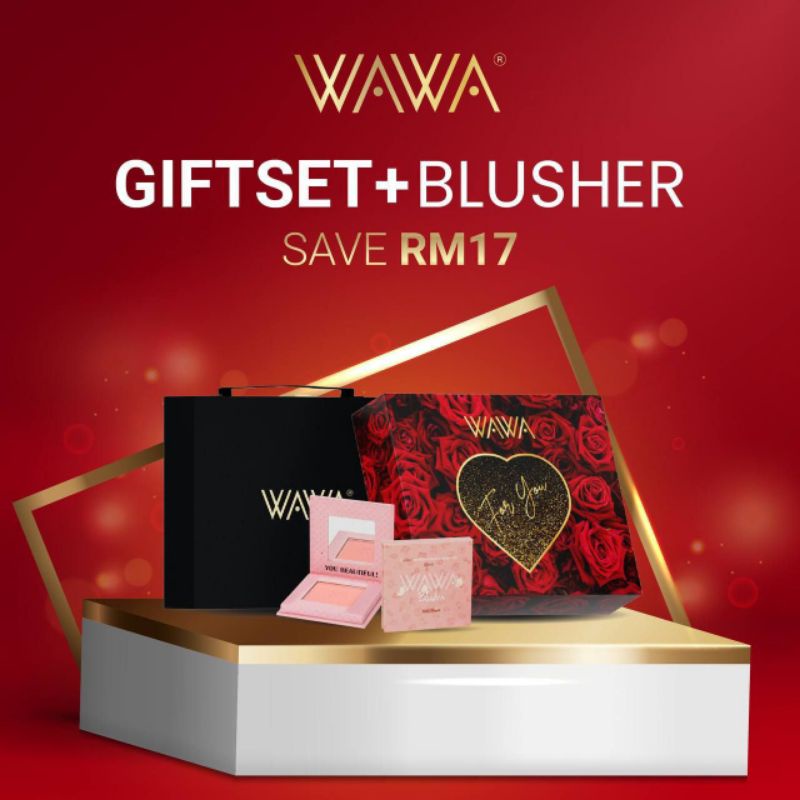 [READY STOCK] WAWA In Black | WAWA Gift Set (FREE BLUSHER) | Shopee ...