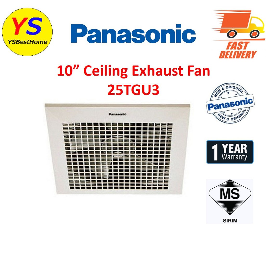 Panasonic / Khind Ceiling Mount Ventilation Fan 10" inch FV-25TGU3 ...