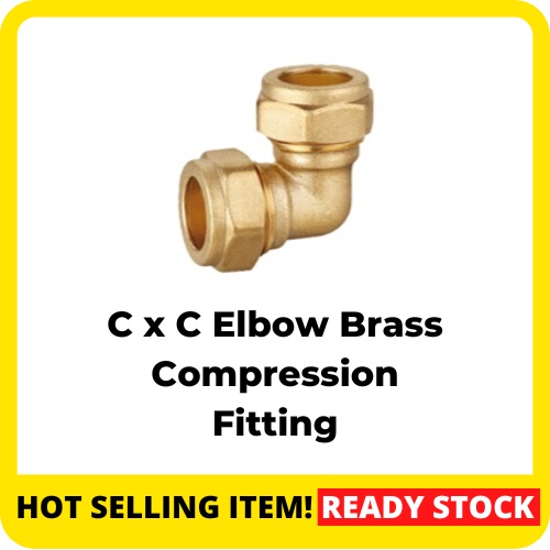 C x C Elbow Euco Brass Compression Fitting MM Size 15mm, 22mm, 28mm ...