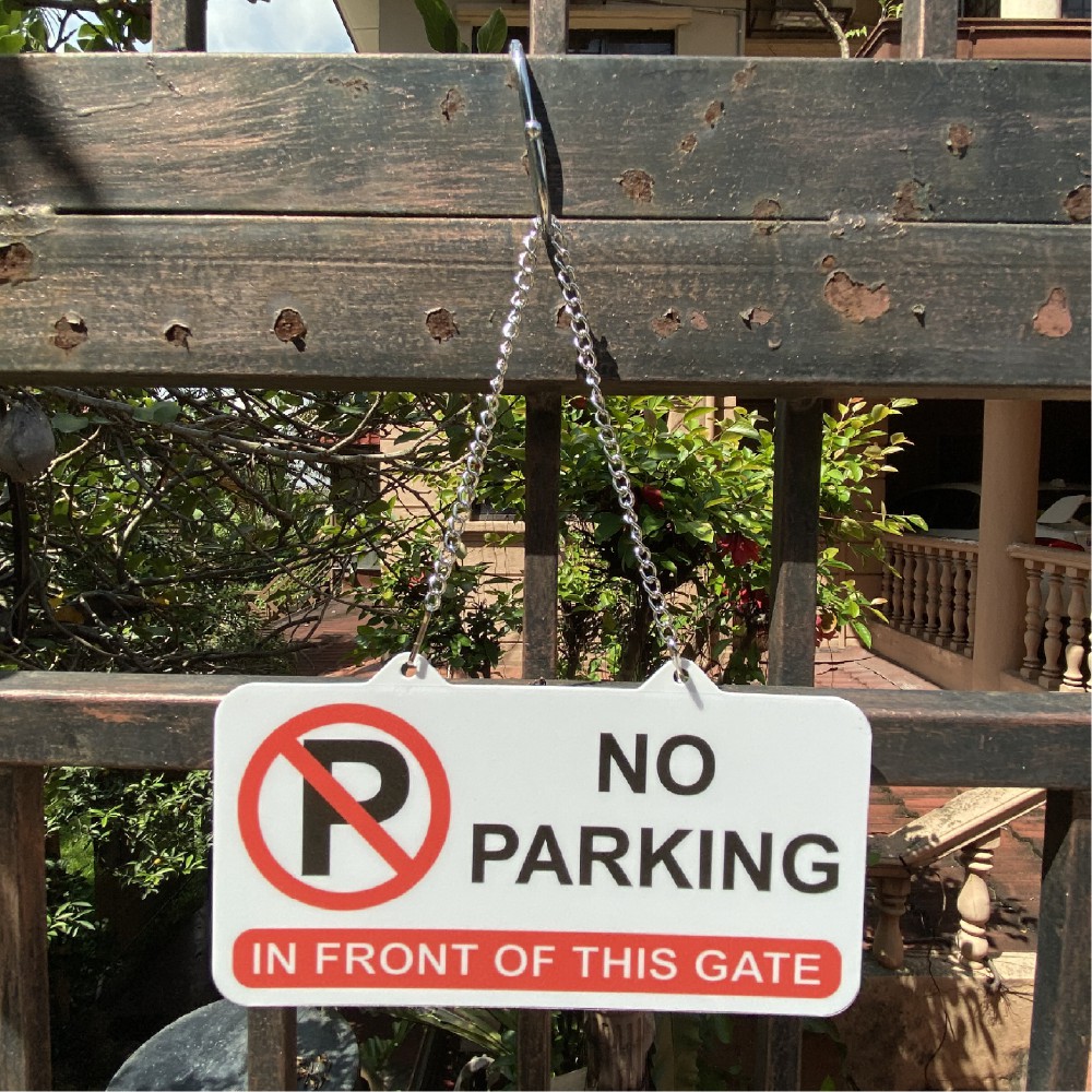 NO PARKING IN FRONT OF THIS GATE PP SIGN BOARD PP SIGH BOARD, SIZE ...