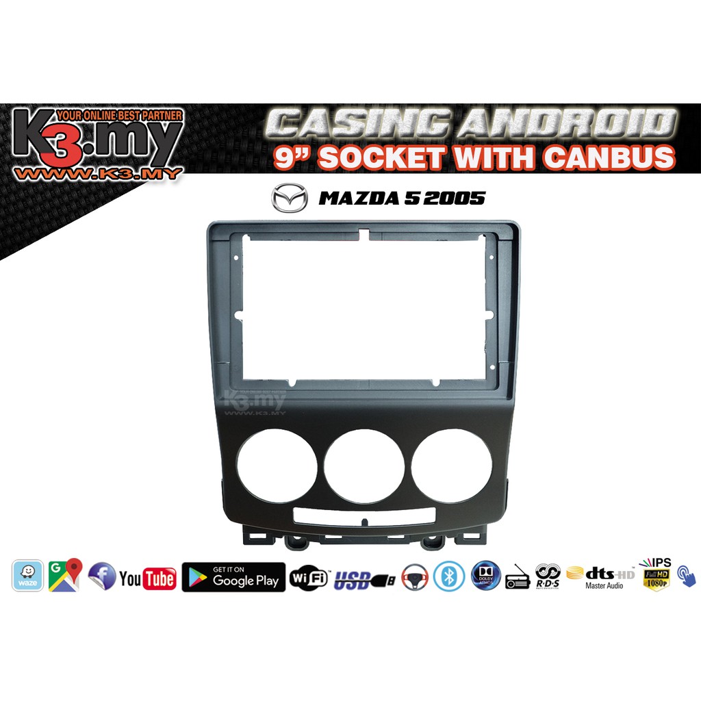 Mazda 5 2005 - 2011 9'' Android Casing With Socket | Shopee Malaysia