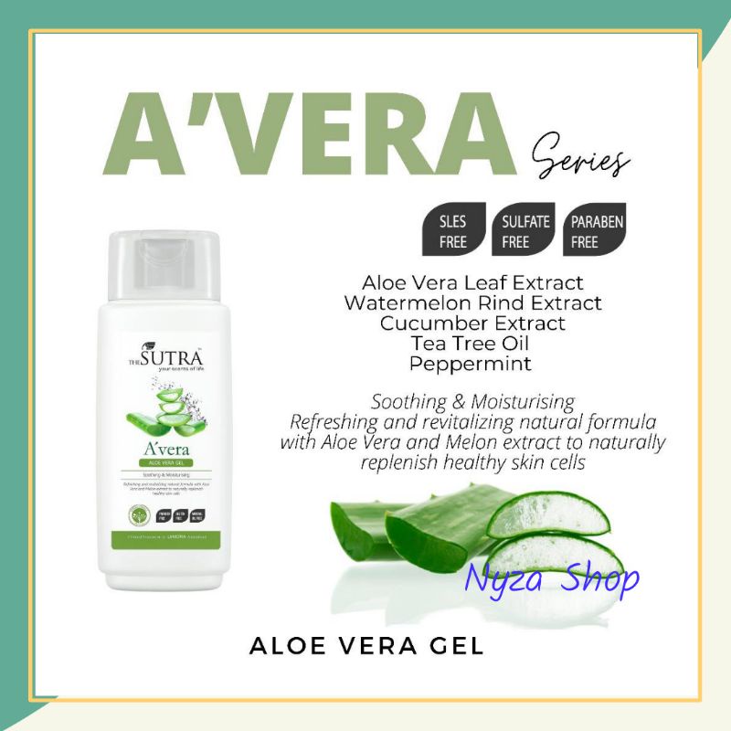 SUTRA Avera Aloe Vera Gel Soothing & Moisturising(Gatal kulit, terkena ...