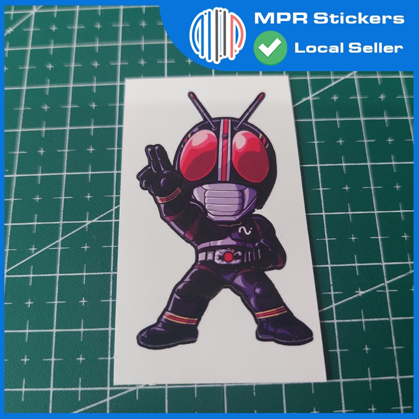 Sticker Kamen Rider Pelekat Suria Baja Hitam | Shopee Malaysia