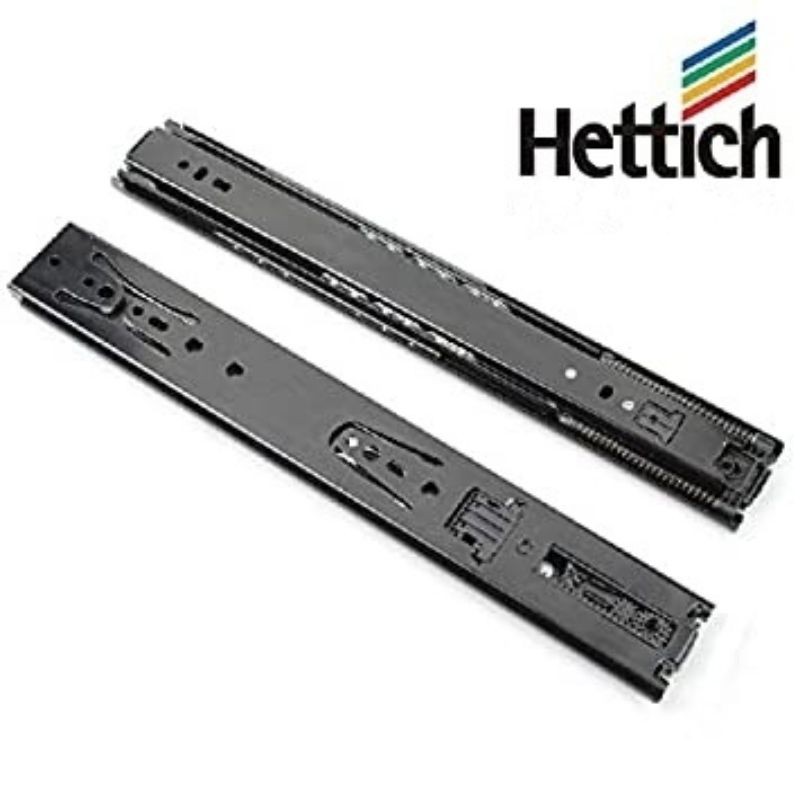 Hettich KA5632 250 mm Stainless Steel Drawer Runner (Black) | Shopee ...
