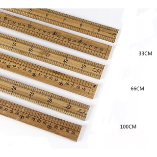 DFC Wooden Ruler Pembaris Lurus Kayu Panjang Alat Pengukur | Shopee ...