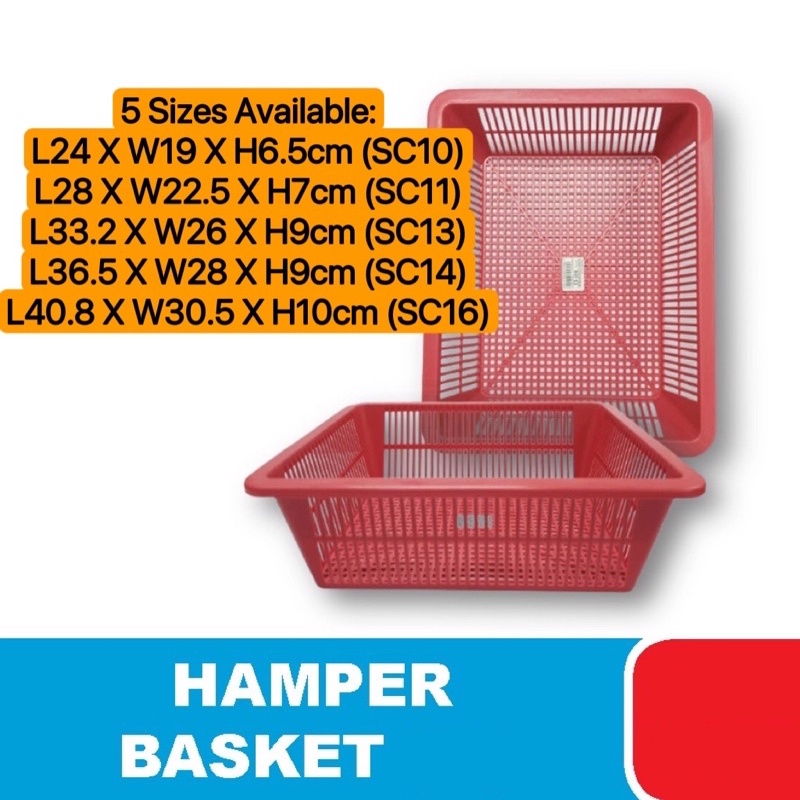 Rectangular Plastic Colander / Hamper Basket / Bakul Hamper / Bakul ...