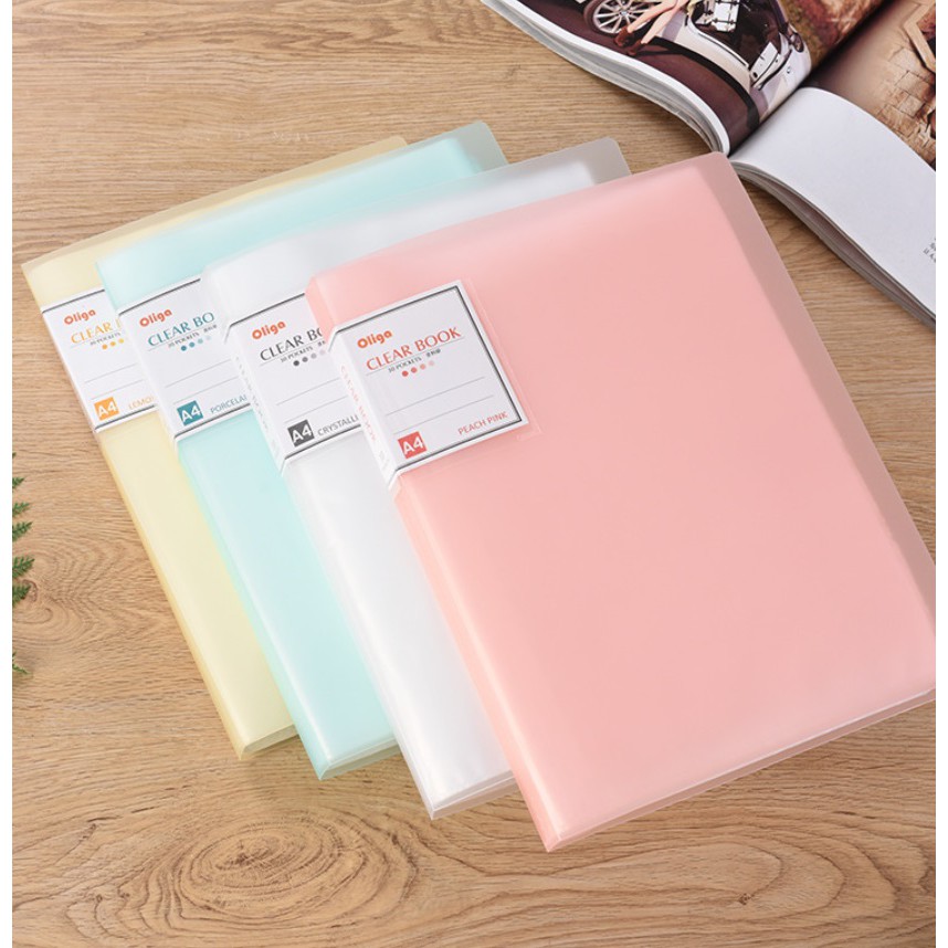 ZA070 File A4 Clear File Folder 30/40 Pockets Presentation Book Display ...