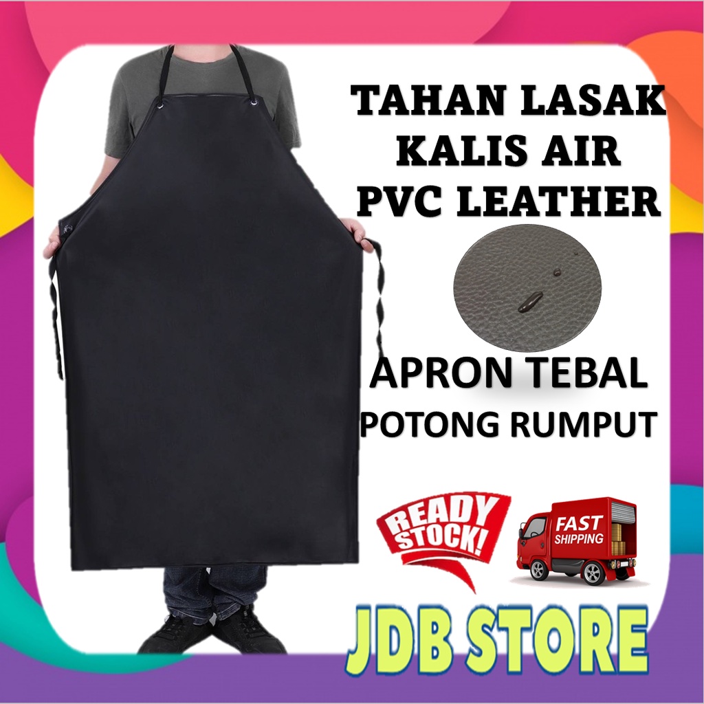 (READY STOCK)APRON POTONG RUMPUT TEBAL PVC KALIS AIR WATERPROOF ...