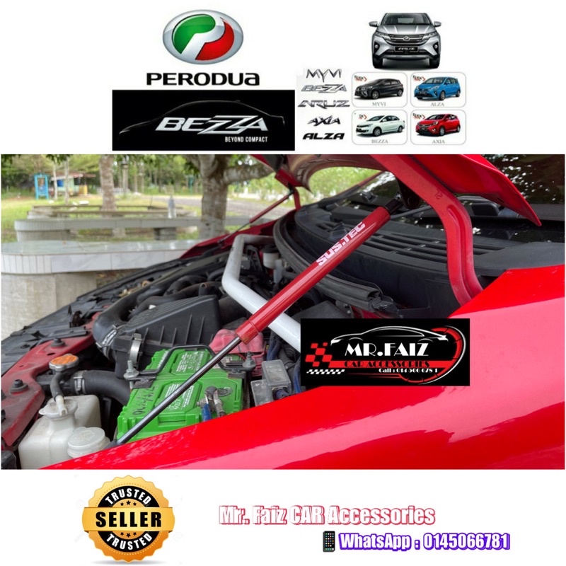 [ORI] BONET HIDROLIK BEZZA MYVI 2018 22 / BONET DAMPER BEZZA Perodua ...