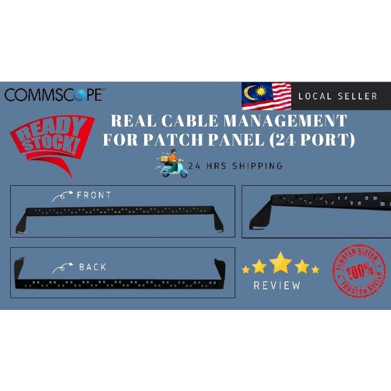 Real cable management for patch panel 24 port | Shopee Malaysia