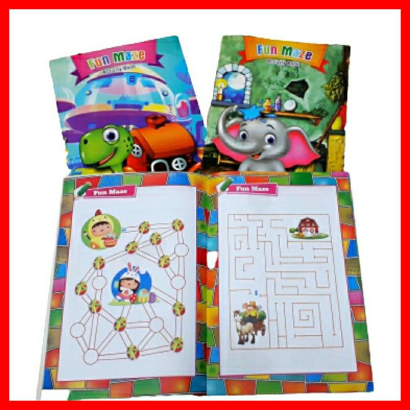 Buku Aktiviti Buku PraSekolah Amazing Fun Maze Activities Book Activity ...
