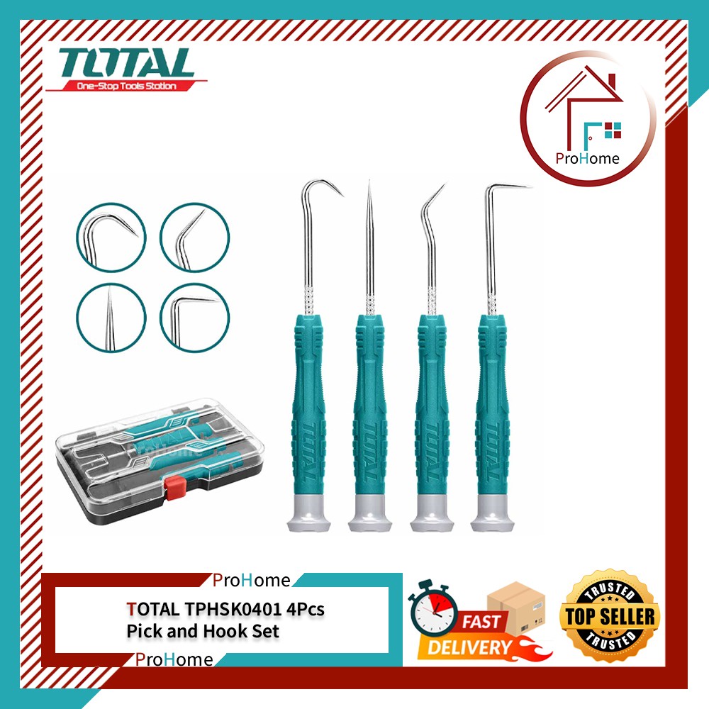 TOTAL TOOLS INDUSTRIAL PICK & HOOK SET - 4PCS (TPHSK0401) | Shopee Malaysia