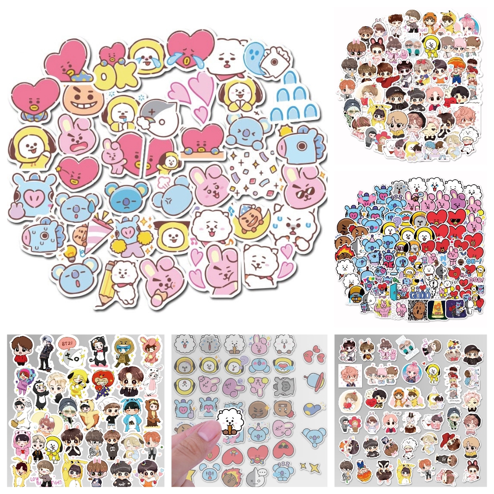 40pcs Idol Stickers K-POP Star Planner Sticker Pack Cartoon | Shopee ...