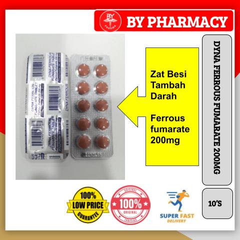FERROUS FUMARATE (IRON) 200MG TAB (10'S/STRIP)(TAMBAH DARAH) | Shopee ...