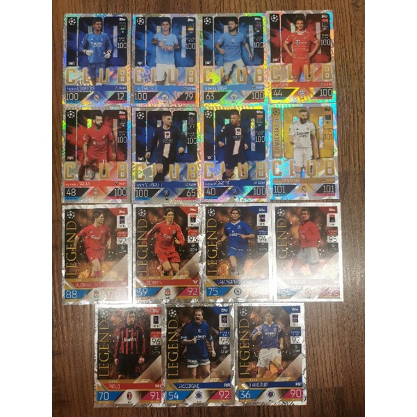 Topps Match Attax UCL 2022/23 100 Club Cards [451-459] & Legend Cards ...