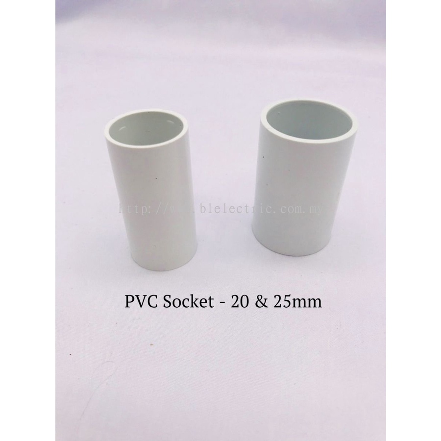 PVC Conduit #Electrical Pipe #Socket Penyambung 20MM / 25MM | Shopee Malaysia