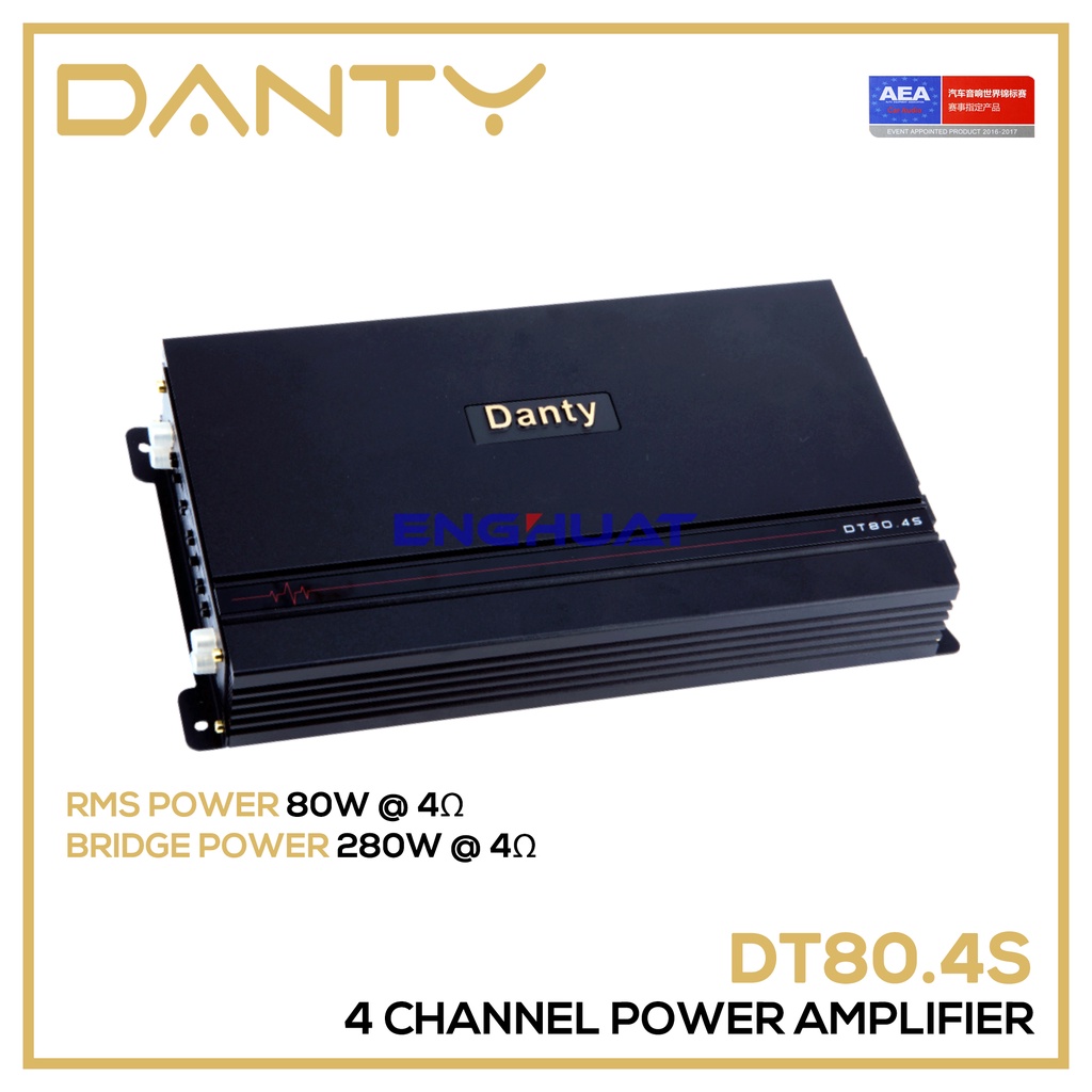 DANTY DT-80.4S | 4 Channel Power Amplifier | Original DANTY Car ...