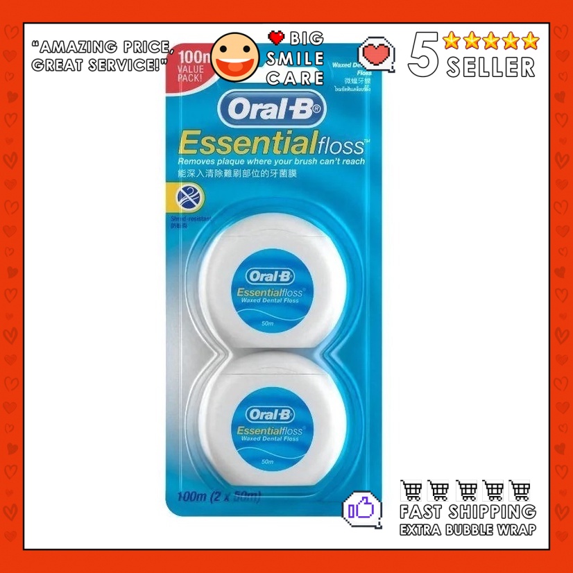Oral-B Essential Floss Dental Floss 100m (50m x 2) | Shopee Malaysia