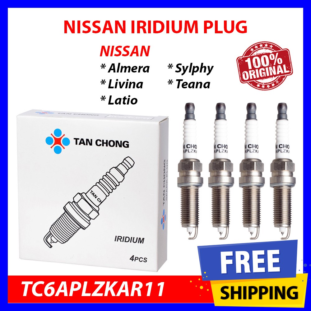 (100% Original) NISSAN Tan Chong Iridium Spark Plug (4pcs) - Nissan ...