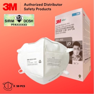 SIRIM & DOSH Approved 3M™ Particulate Respirator 9502 (N95&KN95) 50 PCS ...