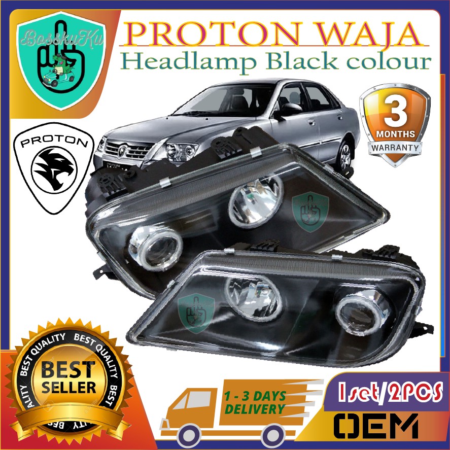 Proton Waja Headlamp Black colour | Shopee Malaysia