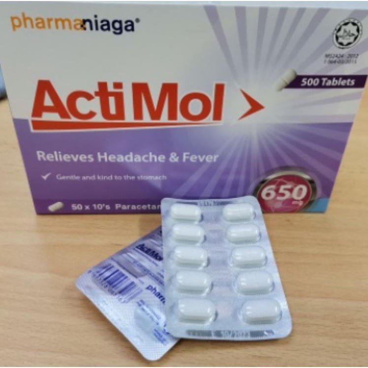 NEW STOCK [ PANADOL ] Pharmaniaga Actimol ( Paracetamol 650mg ) 1x10's ...