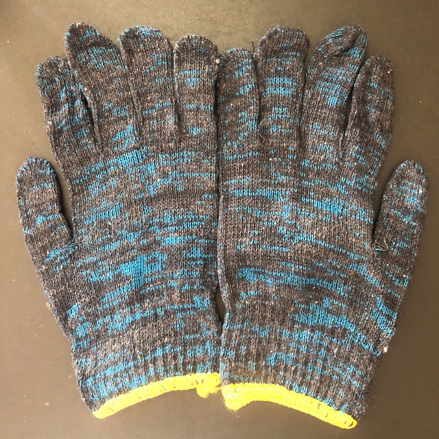 1200# Knitted cotton glove thick (12 pairs/ bag) Sarung tangan kain ...
