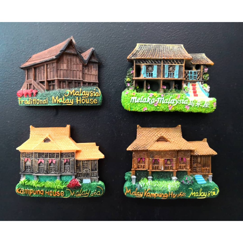 Kampung House Fridge Magnets / Rumah Kmapung / Traditional House ...