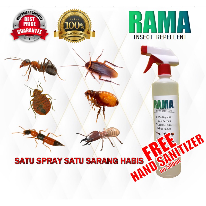 [ REDUCTION MYR 0.91 ] RAMA Insect Repellent | Spray Serangga Organik • Discount in 9/2025 | BeeCost