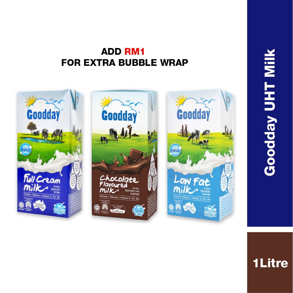 Goodday Milk UHT - Full Cream/Chocolate/Low Fat (1L) | Shopee Malaysia
