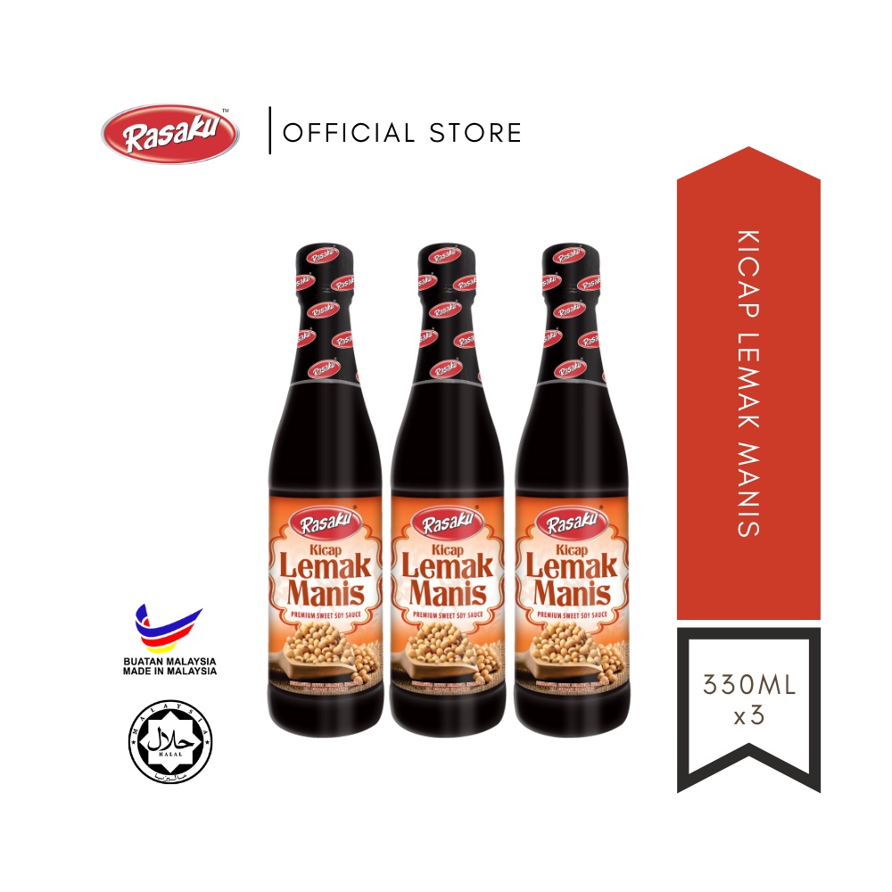 [BUNDLE DEAL] RASAKU Kicap Lemak Manis/ Premium Sweet Soy Sauce 330ml ...