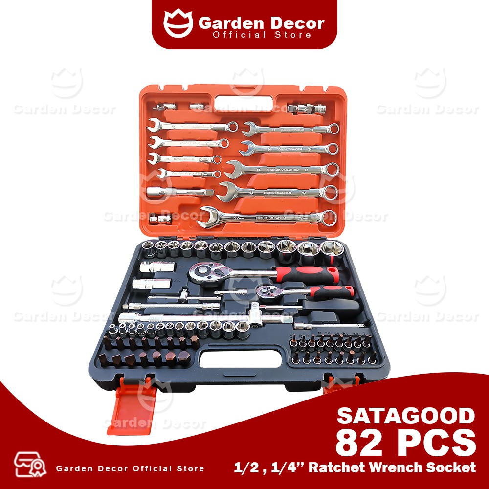 82pcs Ratchet Box Socket Set Box Set Spanner Set Wrench Set Tools Set ...