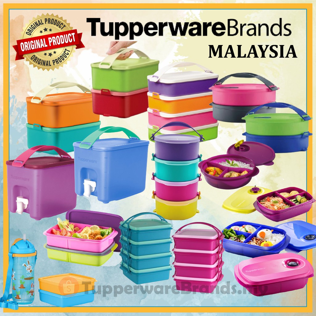 READY STOCK ORIGINAL TUPPERWARE BRANDS BEKAS BEKAL BENTO CLICK TO GO ...