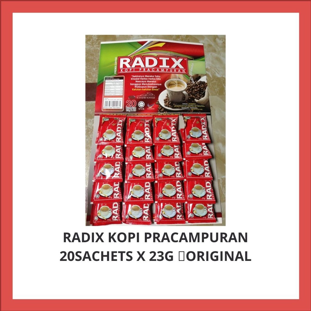 Radix Kopi Pracampuran 20Sachets x 23g 💯Original | Shopee Malaysia