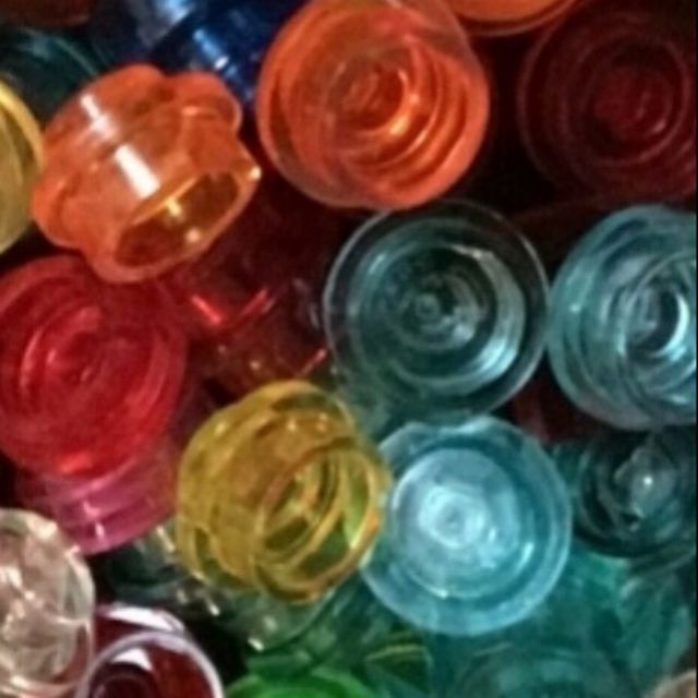 Lego Round Plate Clear Light Dark Blue Yellow 1x1 Transparent round ...