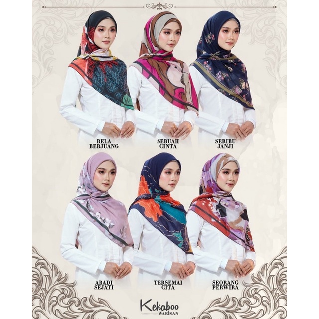 Tudung Bawal Kekaboo Koleksi Warisan | Bidang 45+ | Premium Cotton ...
