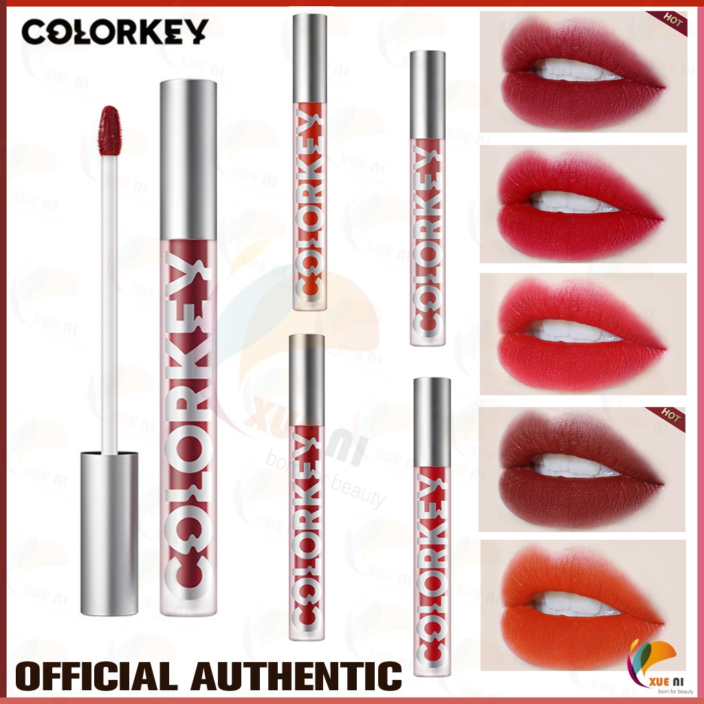 OFFICIAL AUTHENTIC COLORKEY Velvety matte air Lip Gloss Lipstick ...