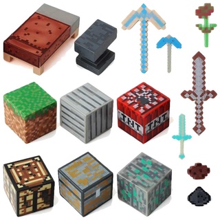 Minecraft Steve Creeper toy models Creative Puzzle Assemble Toys mini ...