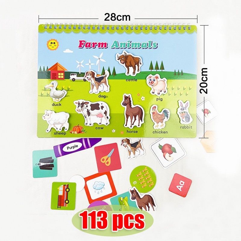 My First PreSchool Busy Book Toys Early Educational Quiet Book Buku ...