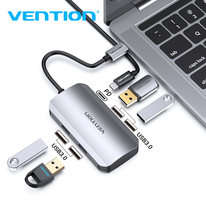 Vention USB HUB C Hub to Multi USB 3.0 with PD 100W Charging for ...