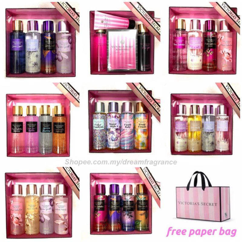 Victoria Secret Body Mist Sweet Fix Perfume Fragrance Collection 4in1 ...