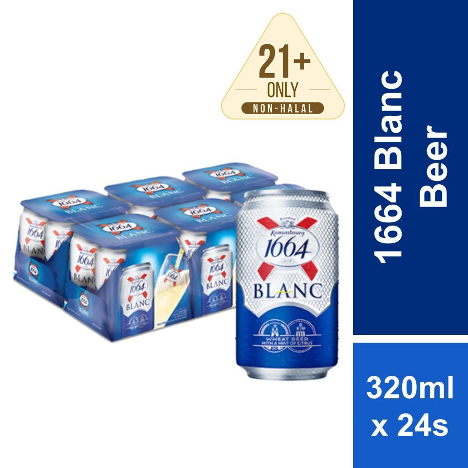 1664 Blanc Beer Can 320ml x 24s | Shopee Malaysia