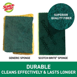 3M Scotch Brite Tough Clean Scrub Sponge Anti Bacteria Dish Pot Wash ...
