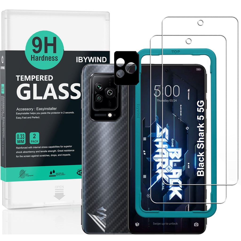 Ibywind Black Shark 5 5G [2PCS Pack] Tempered Glass Screen Protector ...