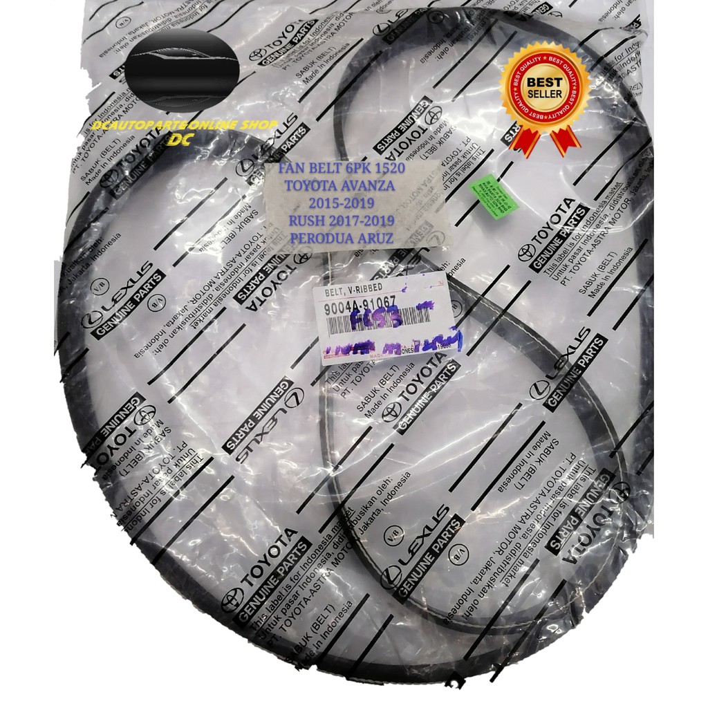 ORIGINAL FAN BELT TOYOTA AVANZA 2015-2019 RUSH 2017-2019 PERODUA ARUZ ...