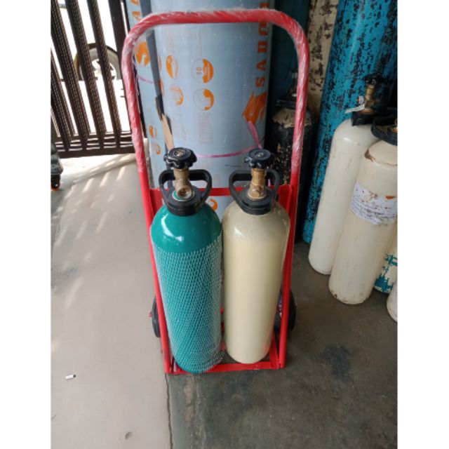 Trolley cylinder acetylene & oxygen & argon & co2 max | Shopee Malaysia