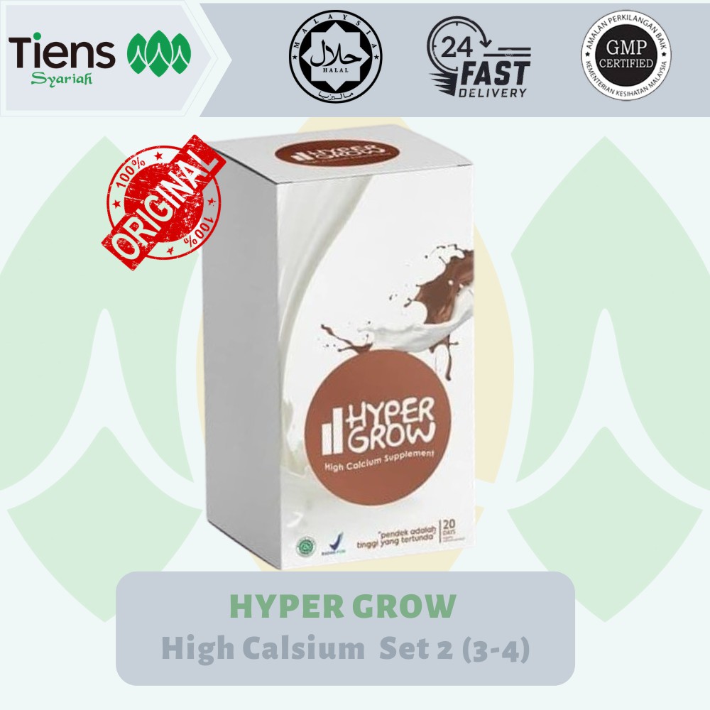PENINGGI BADAN SET 2 HYPERGROW ( 3-4 CM) UBAT TINGGI BADAN HALAL GMP ...