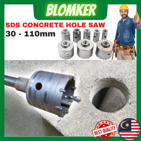 SDS PLUS 30-160mm Concrete Hole Saw Electric Hollow Core Drill Bit ...