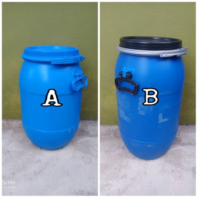 Tong Drum Plastik Biru bertangkai 40 liter | Shopee Malaysia